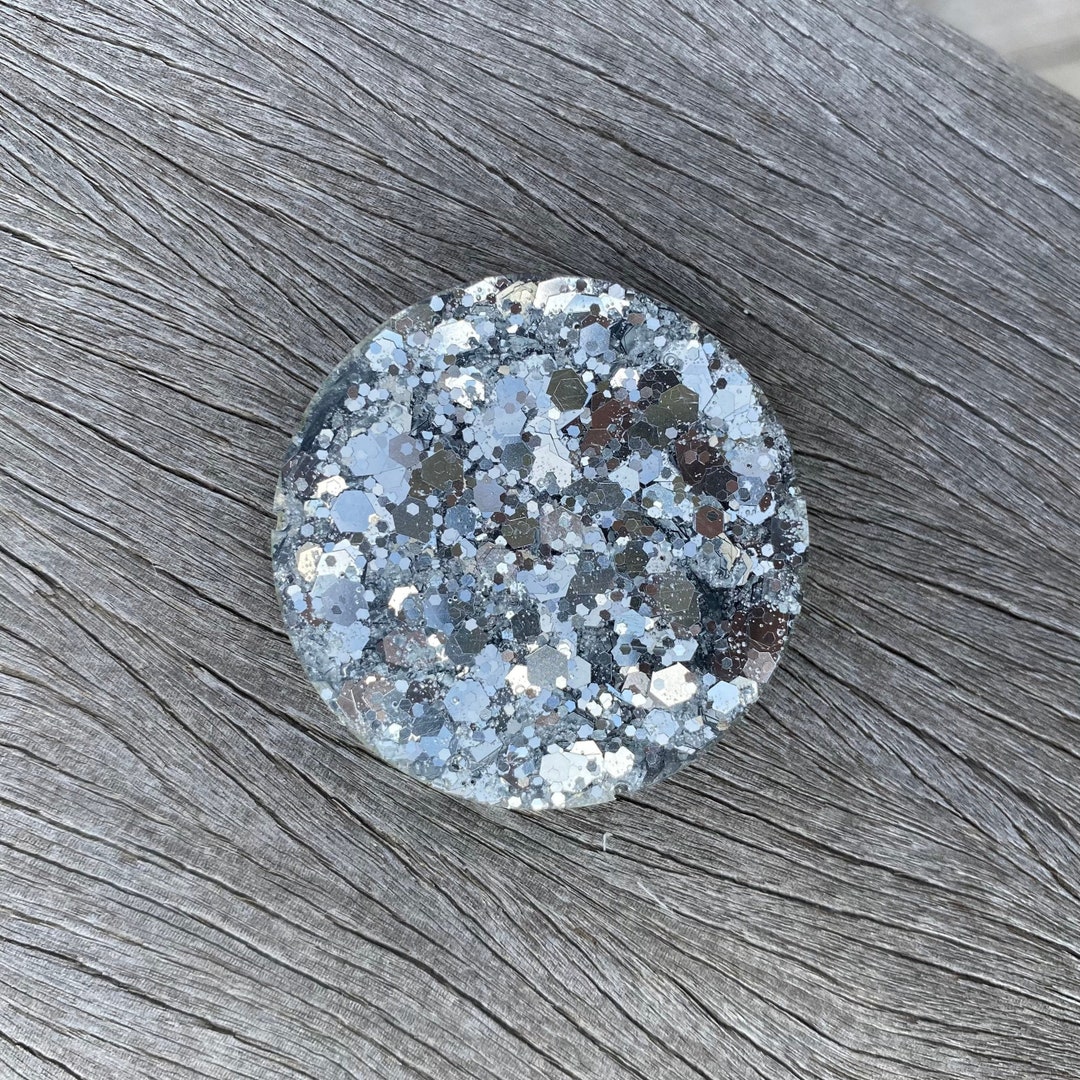Ice Ice Baby Silver Glitter Resin Pet Collar Tag Resin Dog Tag - Etsy
