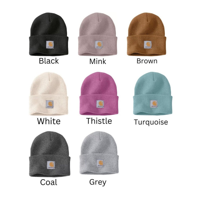 Hand Embroidered Carhartt Beanie - Etsy
