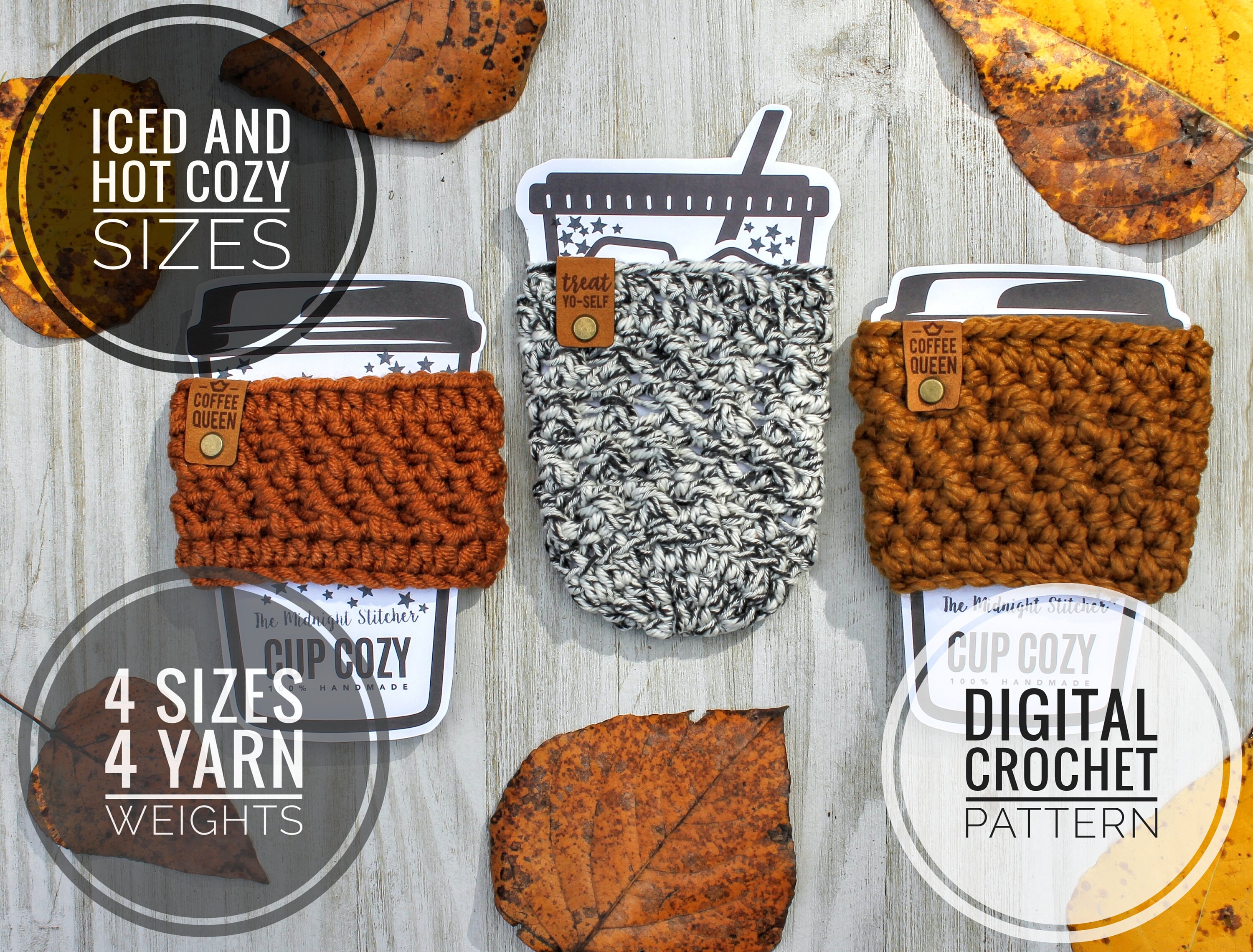 Crochet Cup Cozy Pattern/cup Sleeve Pattern/reusable Cup Cozy Pattern ...