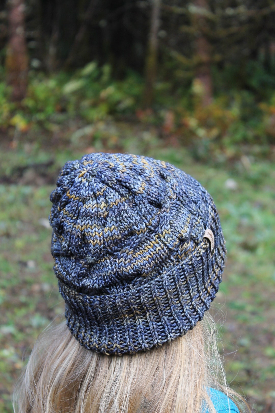 Knit Beanie Pattern/surge Beanie Pattern/adult Size/2 Yarn Weights ...