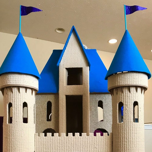DIY Cat Castle Cardboard Play House plans & Patterns - Etsy