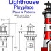 DIY Lighthouse Cat Tree Tower Playhouse *plans & Patterns* Cardboard ...