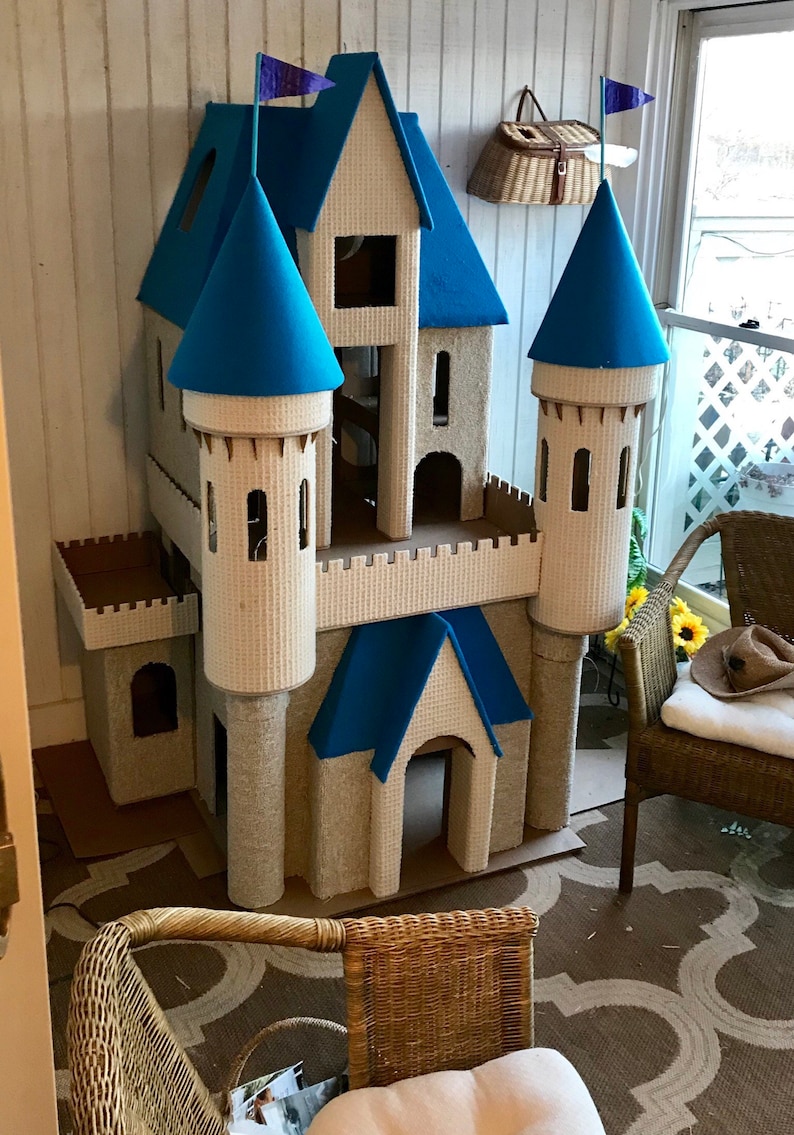 DIY Cat Castle Karton Spielhaus Pläne & Muster Etsys - Etsy.de