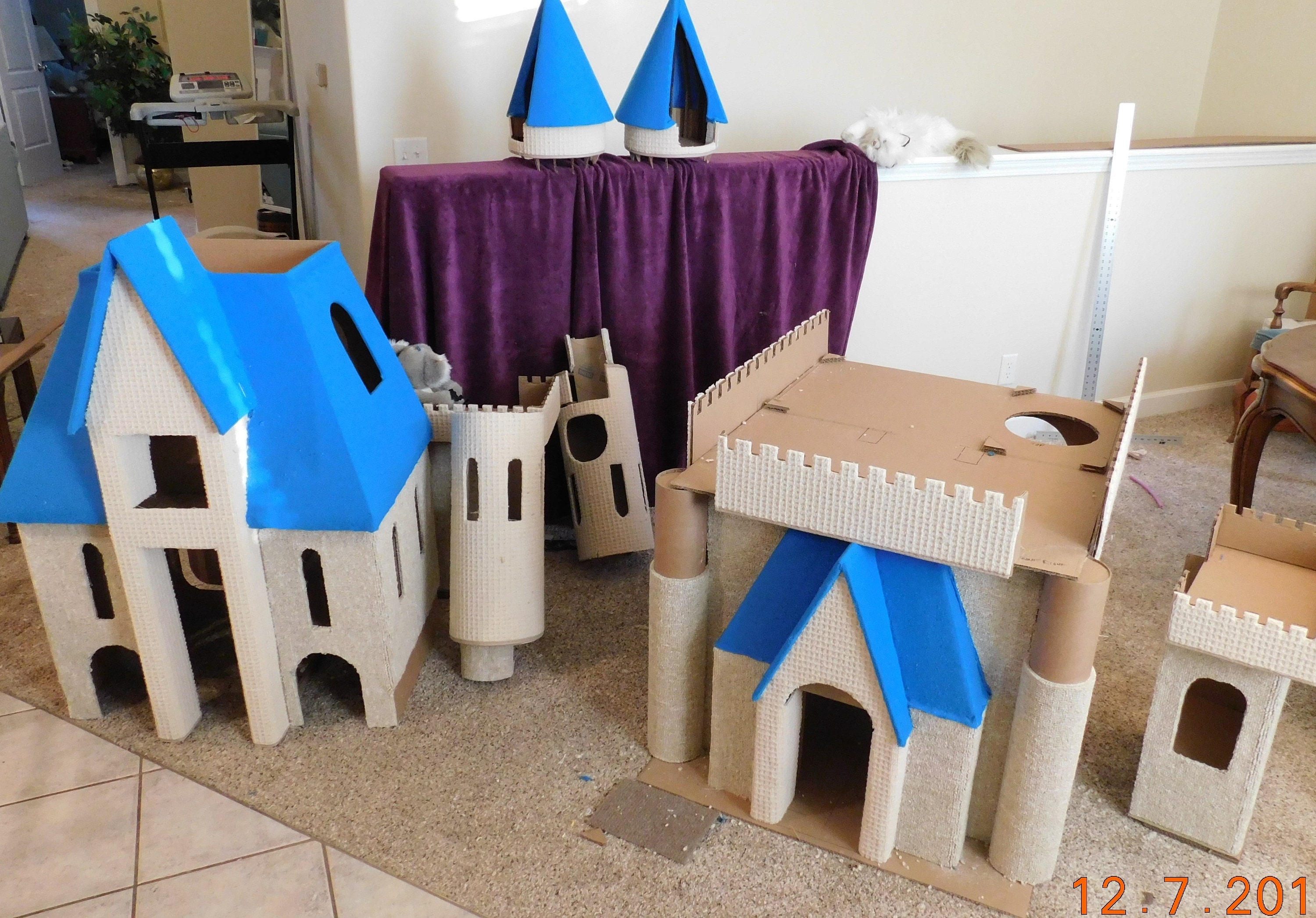 DIY Cat Castle Cardboard Play House plans & Patterns | Etsy Australia