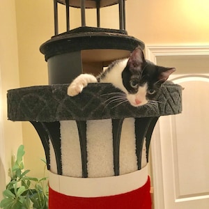 DIY Lighthouse Cat Tree Tower Playhouse *plans & Patterns* Cardboard ...