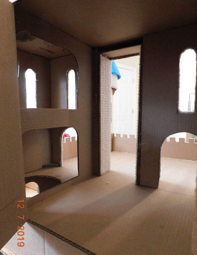DIY Cat Castle Cardboard Play House plans & Patterns - Etsy