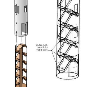 DIY Lighthouse Cat Tree Tower Playhouse *plans & Patterns* Cardboard ...