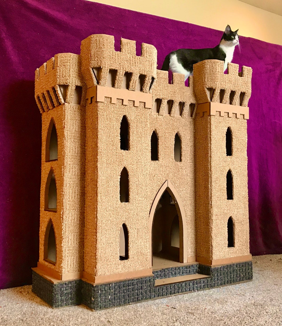 Diy Cat Castle Gothic Plans Cardboard Play House Pattern Files