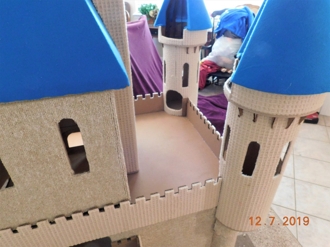 DIY Cat Castle Cardboard Play House plans & Patterns - Etsy Australia