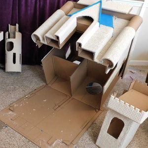 DIY Cat Castle Cardboard Play House **plans & Patterns** ”etsy’s Picks ...