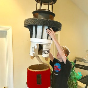 DIY Lighthouse Cat Tree Tower Playhouse *plans & Patterns* Cardboard ...