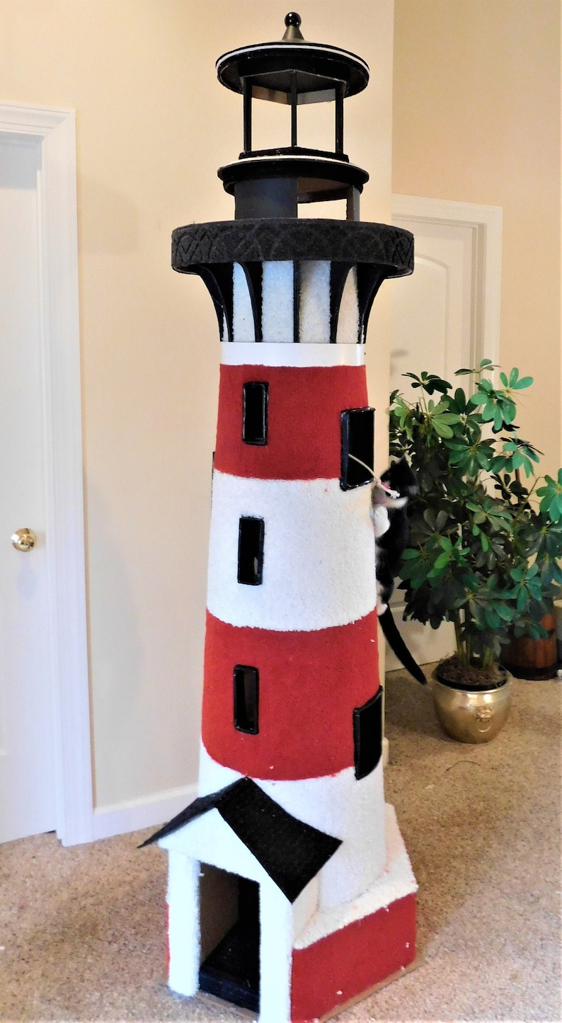 DIY Lighthouse Cat Tree Tower playhouse Plans & Patterns | Etsy