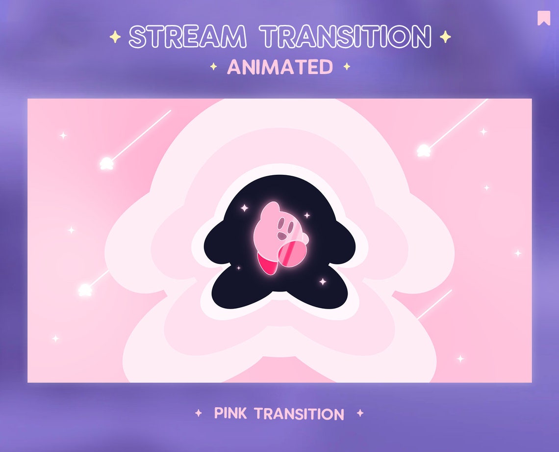 Twitch Animated Stinger Transition, Pink Stinger, Pastel Stream Decor ...