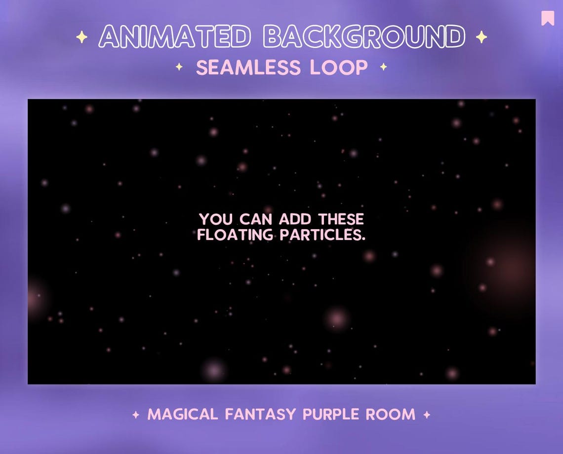Twitch Animated Background Seamless Loop Cozy Purple Room Magical ...