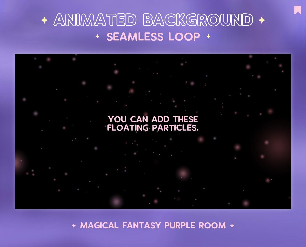 Twitch Animated Background Seamless Loop Cozy Purple Room Magical ...