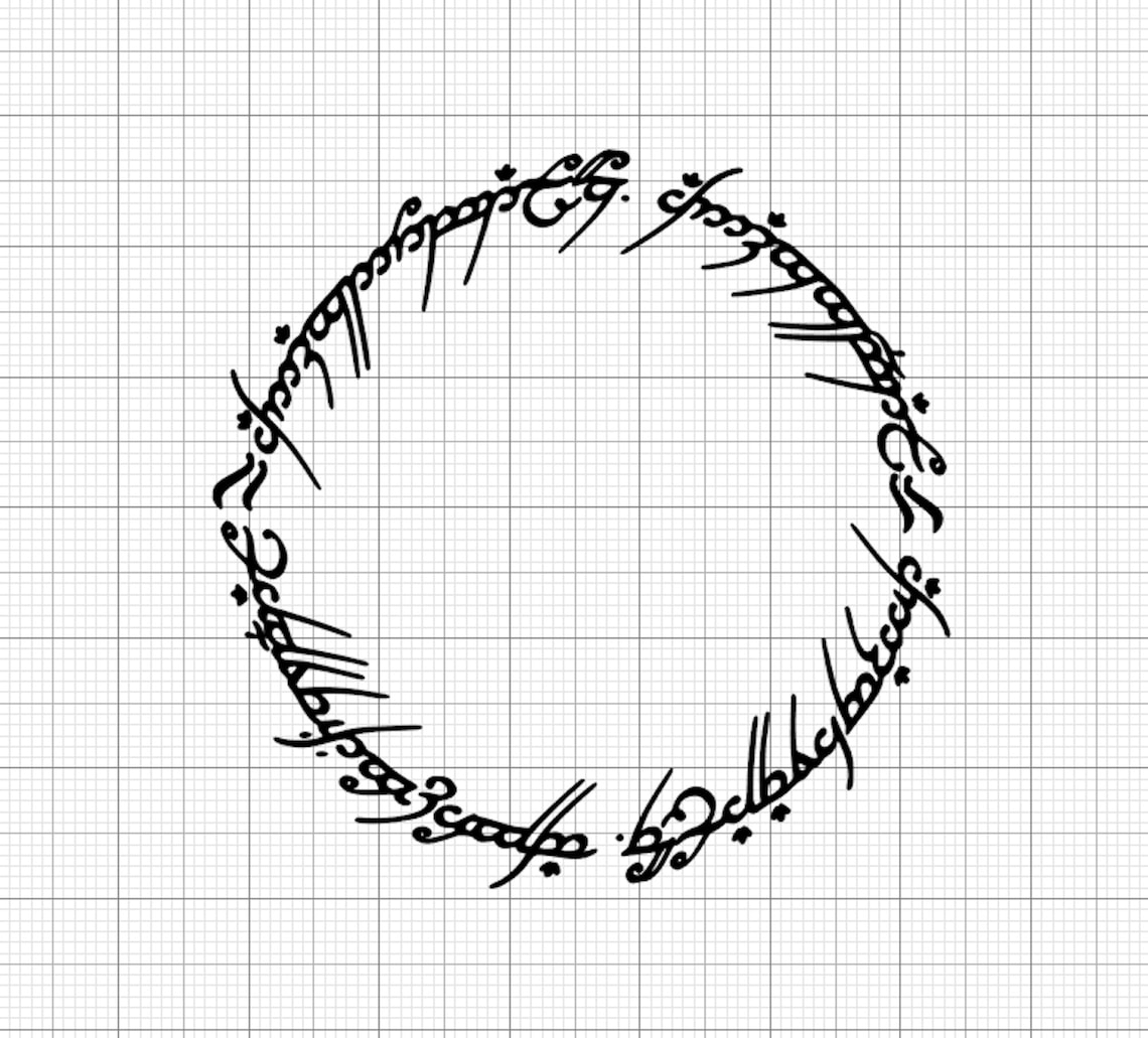 LOTR One Ring Vinyl Decal - Etsy