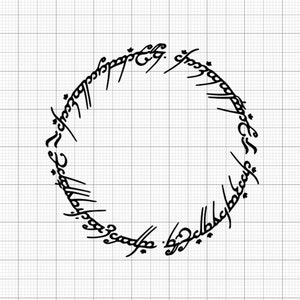 LOTR One Ring Vinyl Decal - Etsy