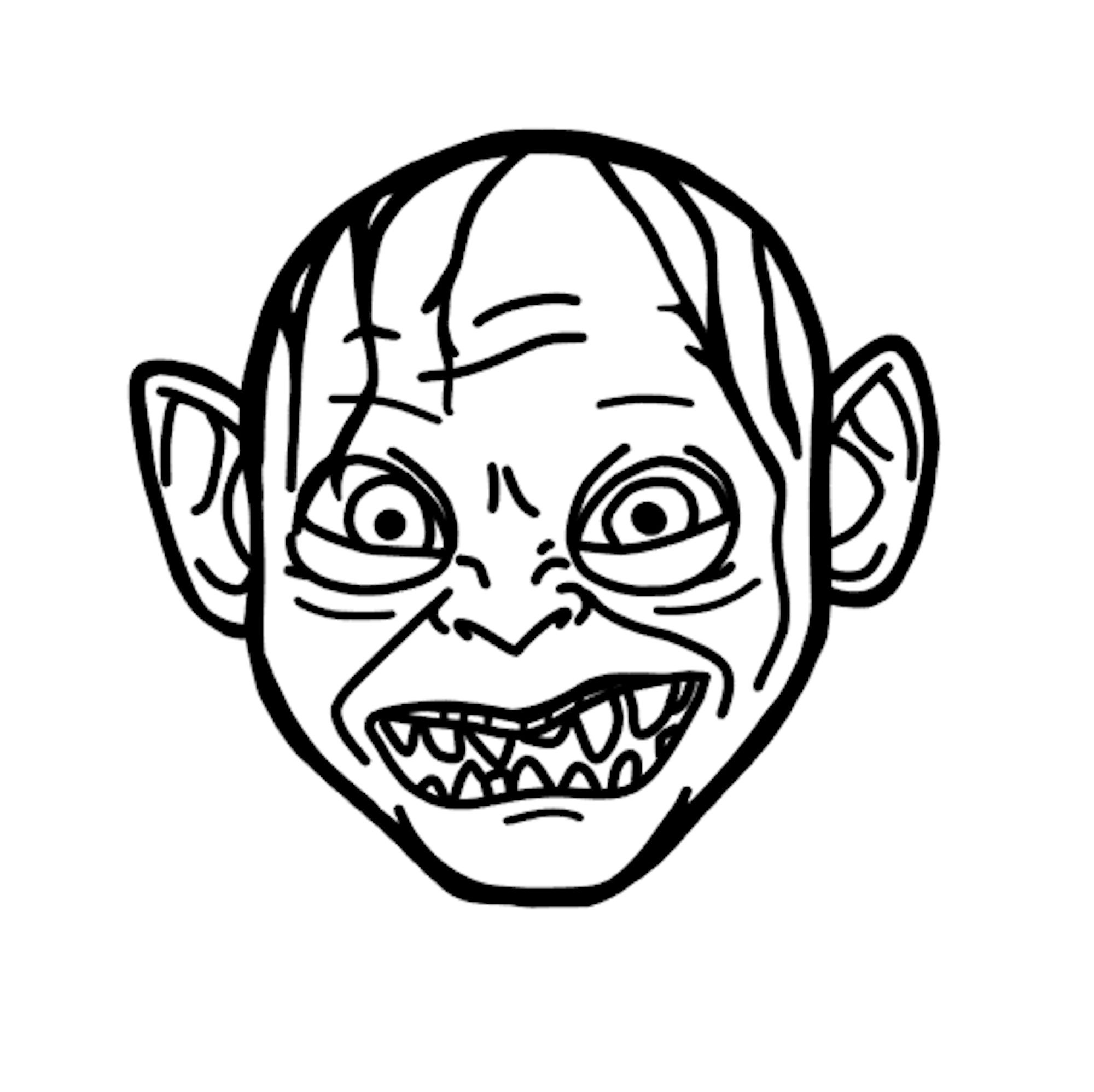 Simple Gollum Drawing