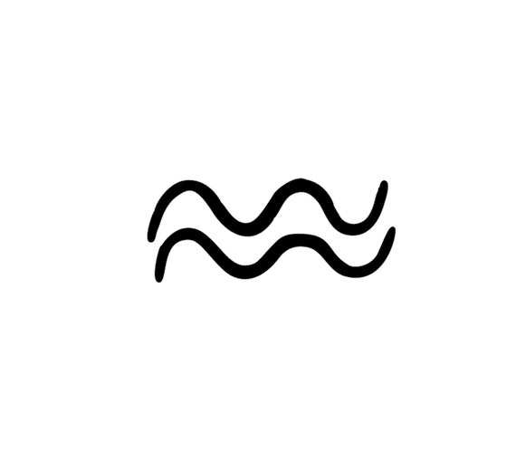 Aquarius Symbol Vinyl Decal/sticker - Etsy