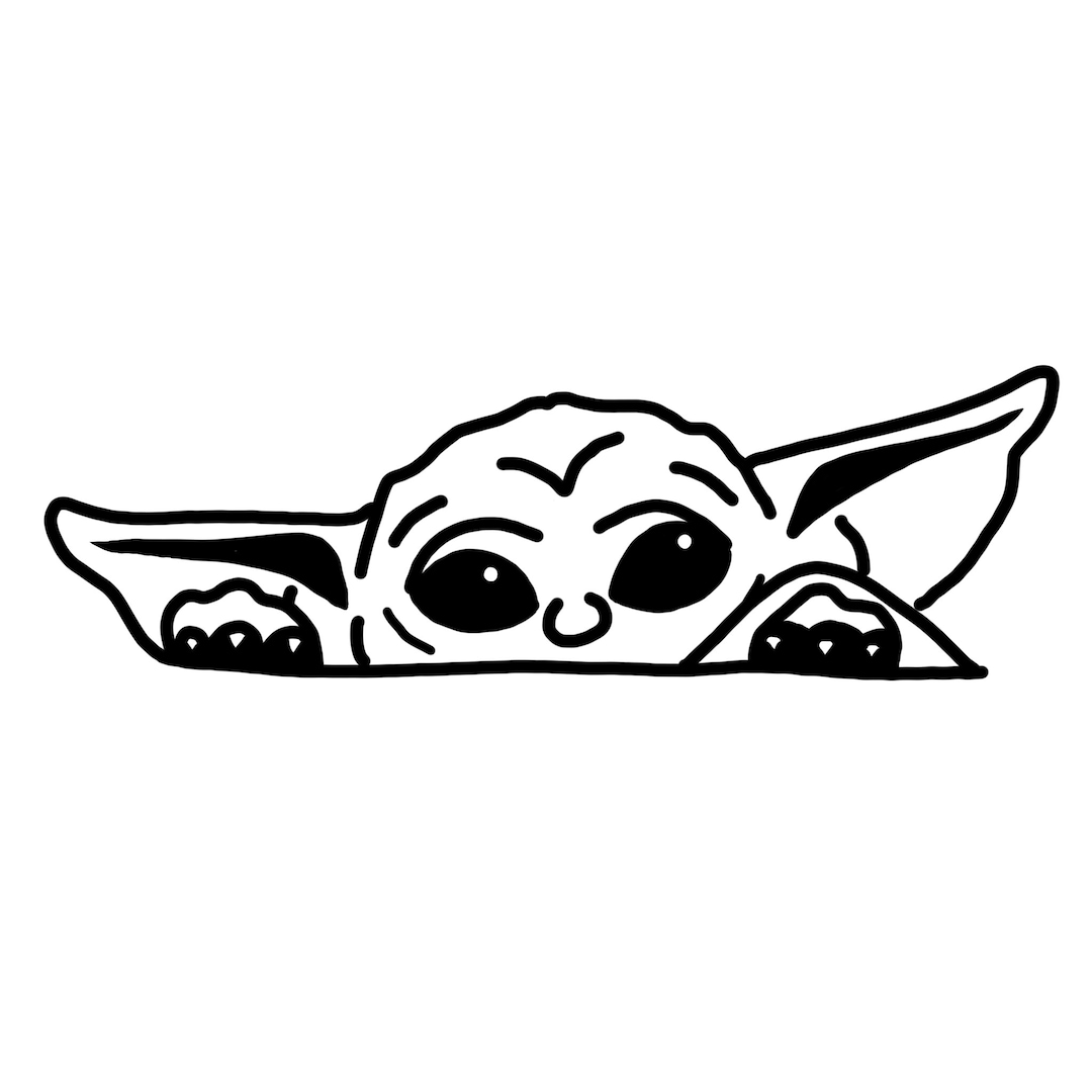 Peeking Baby Yoda Vinyl Decal - Etsy