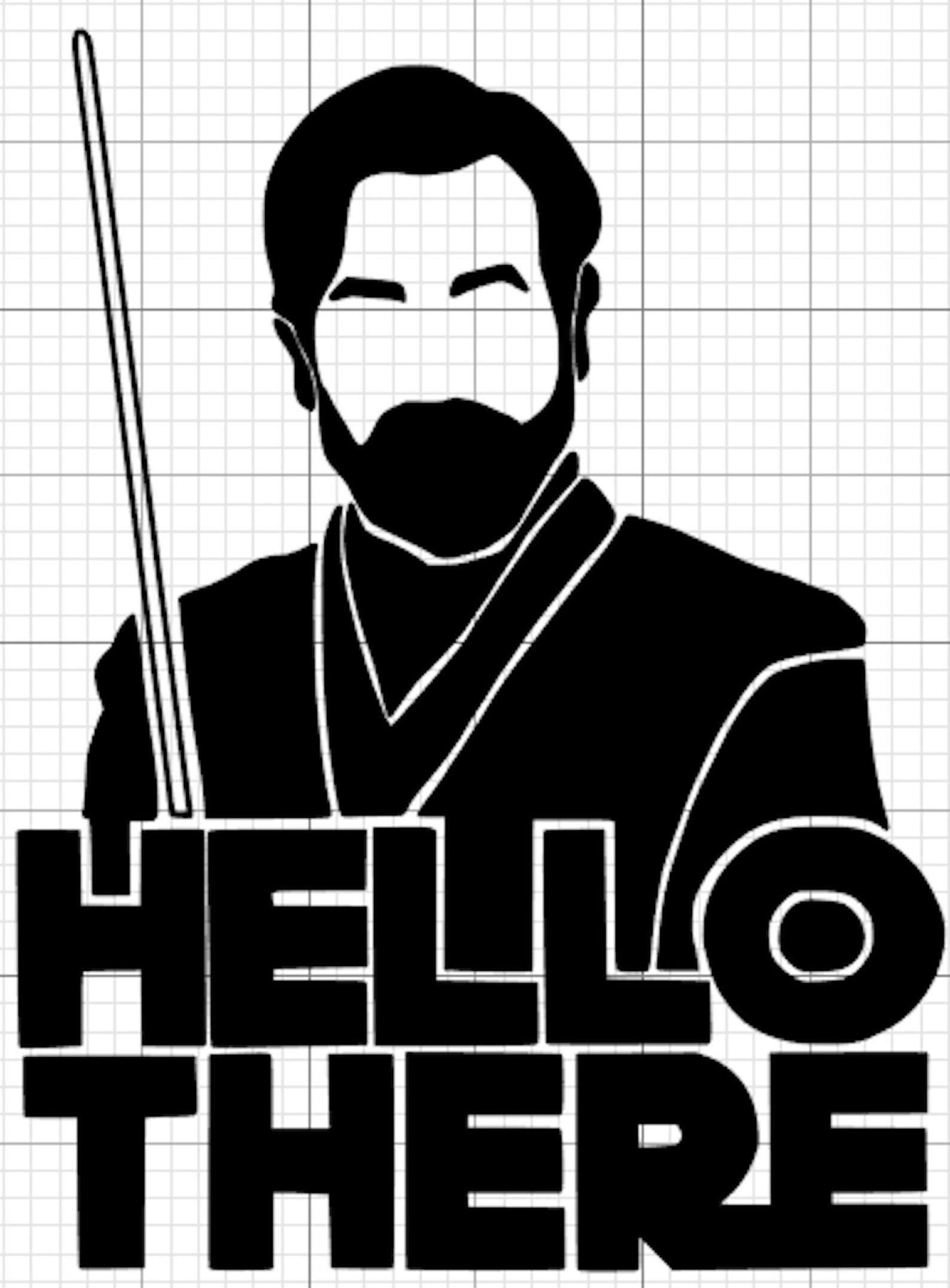 Obi Wan Kenobi Hello There Vinyl Decal | Etsy