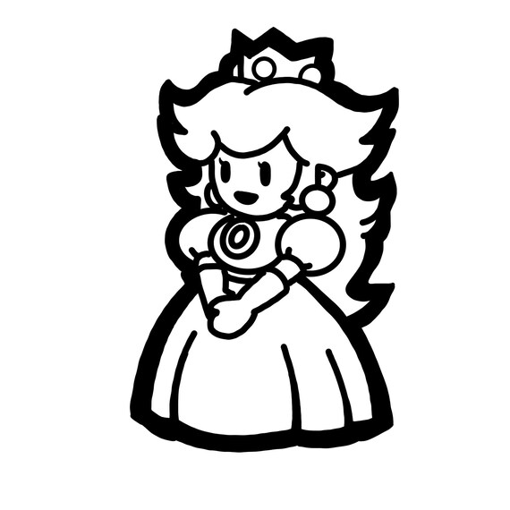 Princess Peach Vinyl Decal - Etsy