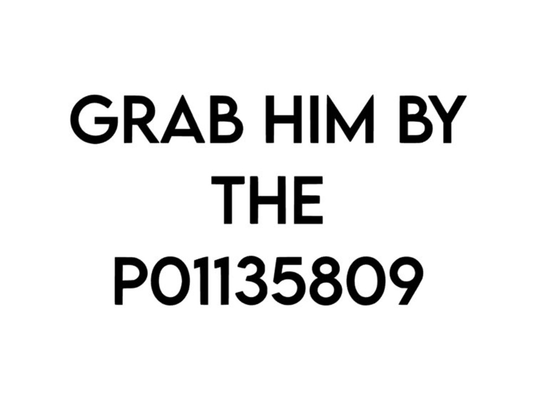 Grab Him by the P01135809 Vinyl Decal - Etsy