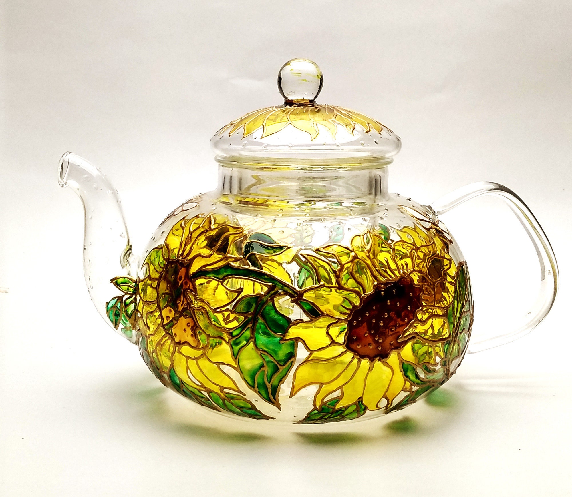 Teapot Sunflower Personalised Tea Pot Sunflower Gift for Her | Etsy