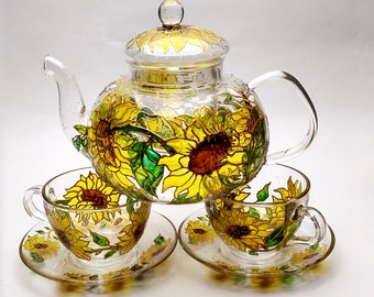 Sunflower Tea Set | Etsy UK