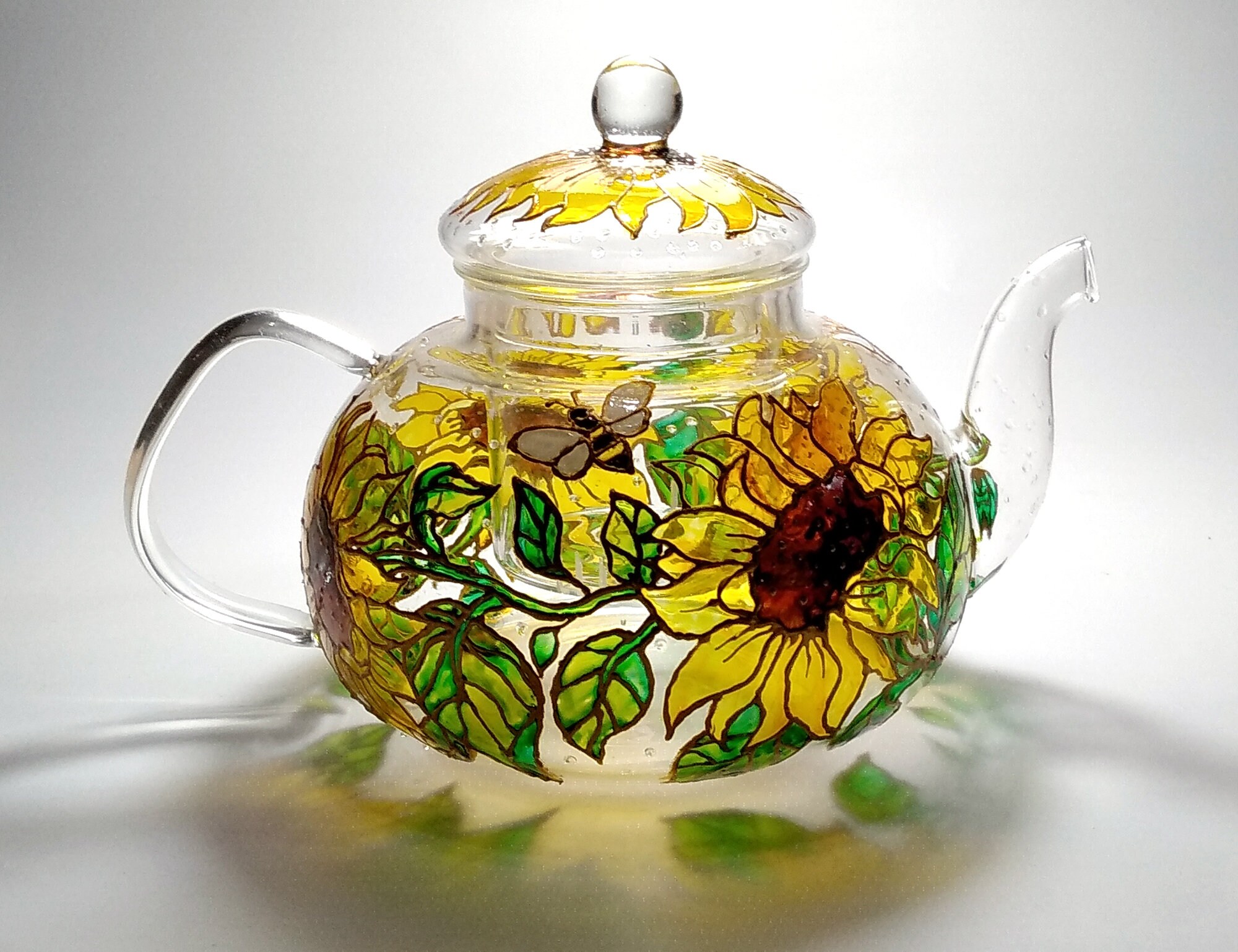 Teapot Sunflower Personalised Tea Pot Sunflower Gift for Her | Etsy