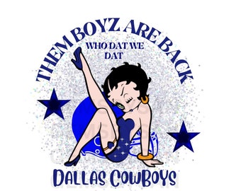 Betty Boop Dallas Cowboys - Etsy