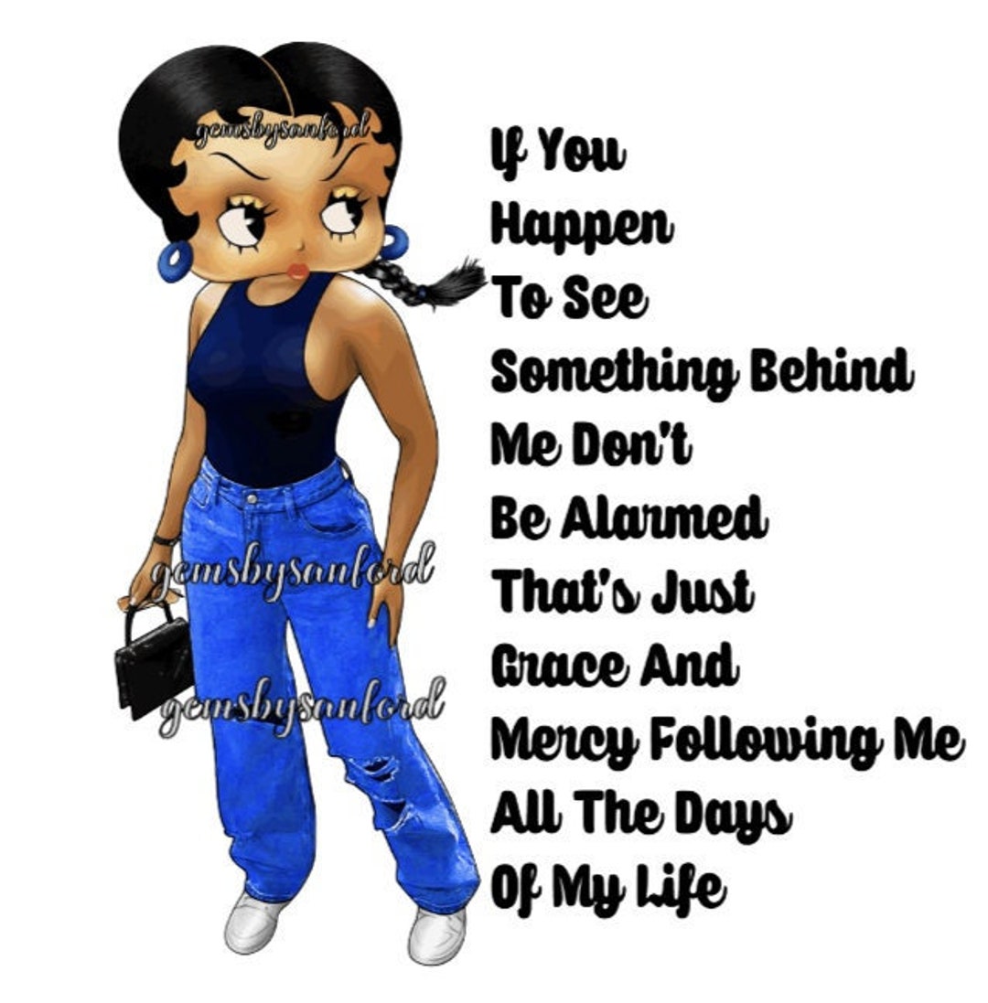 Betty Boop Png for Download Only With the Words. - Etsy