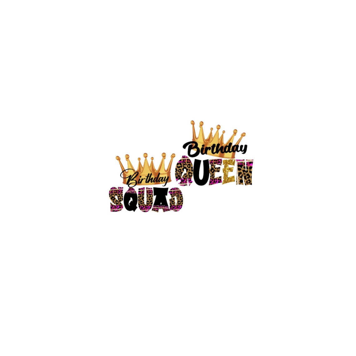 Birthday Queen and Birthday Squad for Download Png Only - Etsy