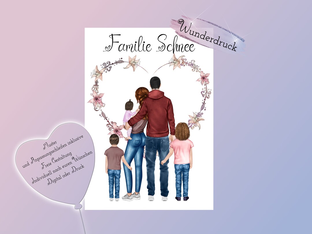 Family Poster I Family Portrait I Family Illustration - Etsy