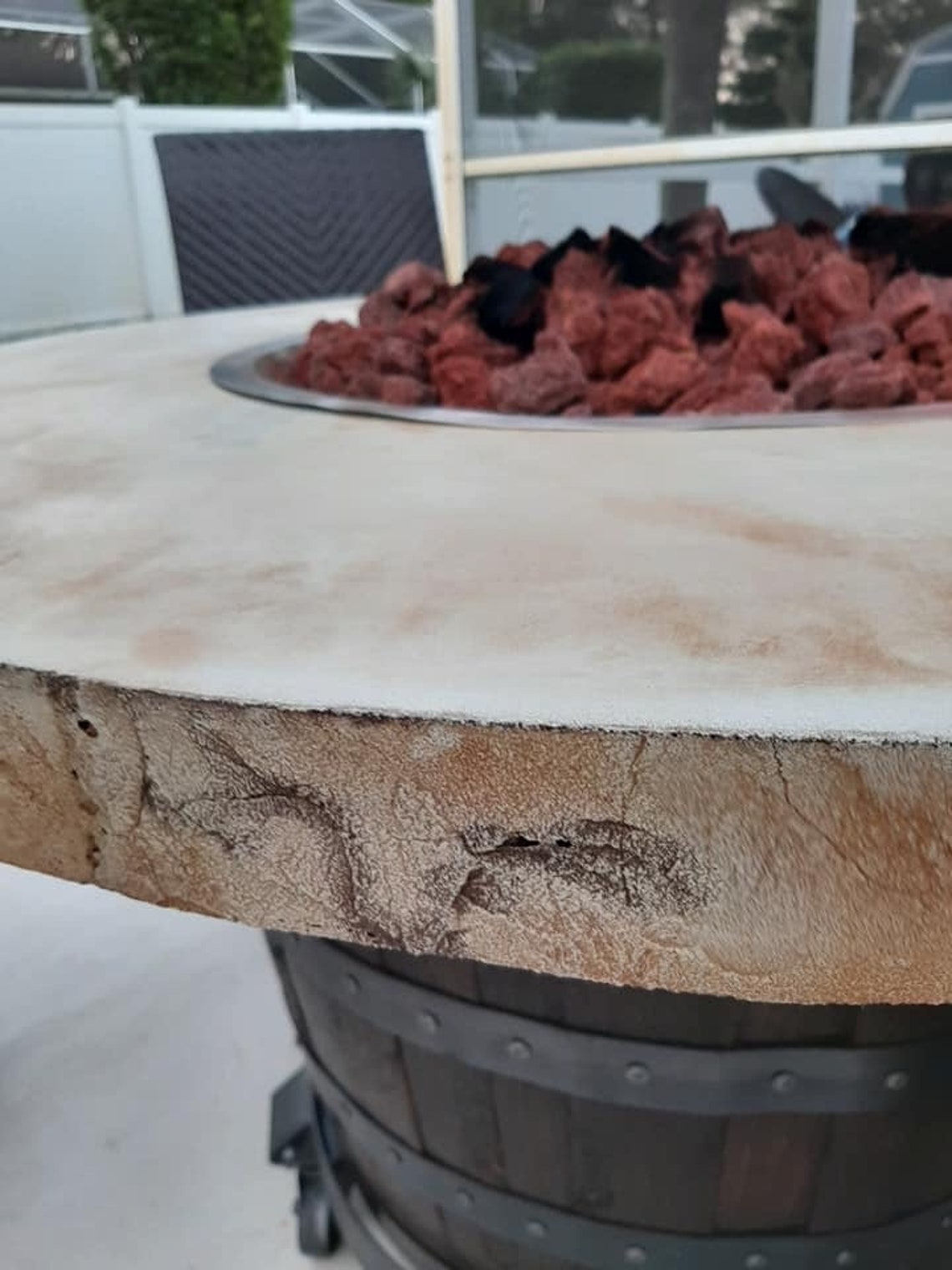 Concrete Fire Pit Barrel Fire Pit Gas Fire Pit - Etsy