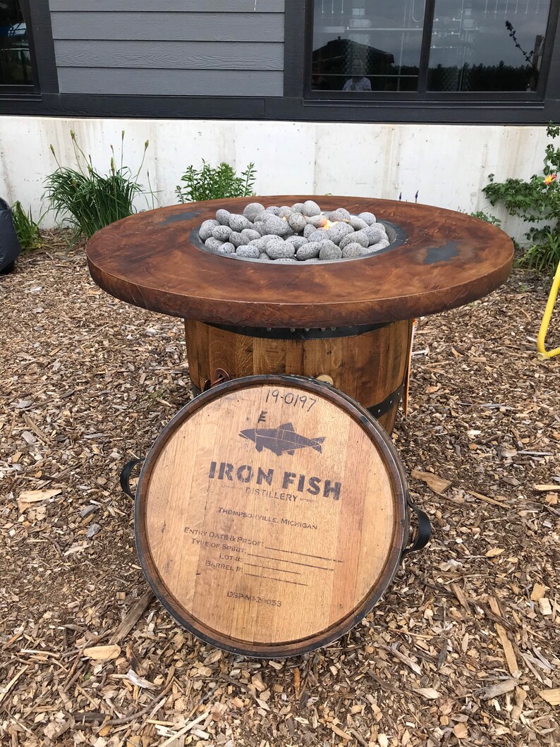 Concrete Fire Pit Barrel Fire Pit Gas Fire Pit - Etsy