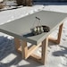 Custom Concrete Table Top Wood Base Patio Table Dining Table - Etsy