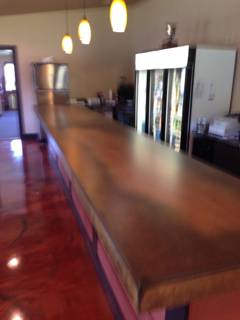 Custom Concrete Bar Top | GFRC Countertop, Inlays Available - Etsy