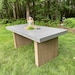 Custom Concrete Table Top | Wood Base - Etsy