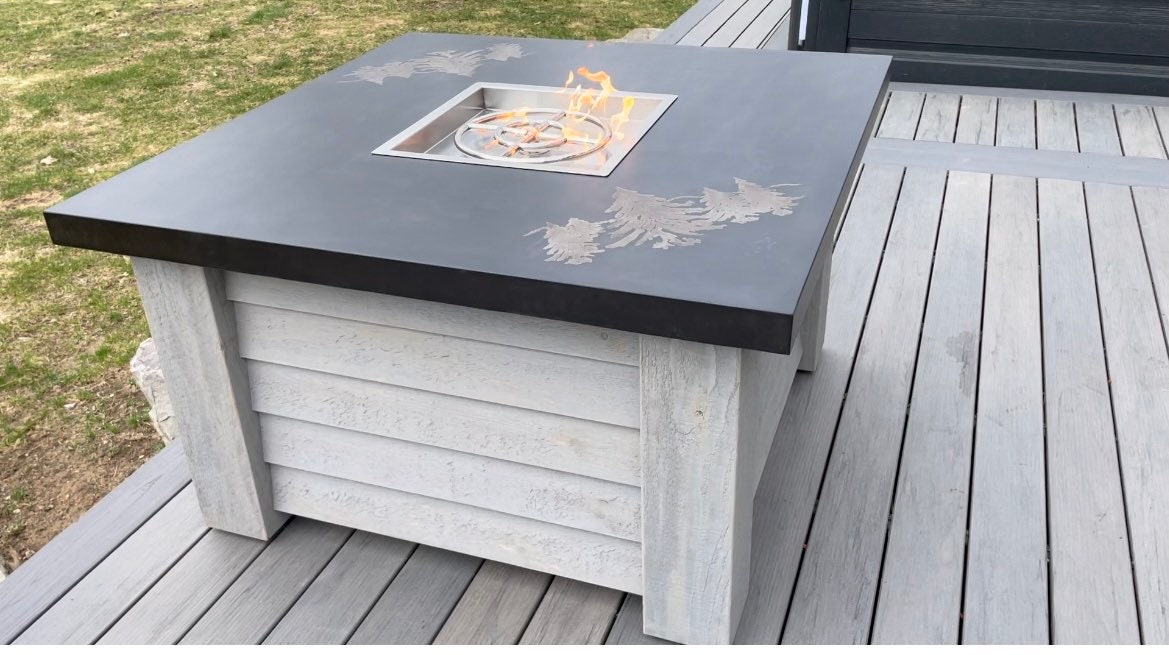 Concrete Fire Pits Various Examples Barrel Fire Pit Gas | Etsy