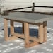 Custom Concrete Table Top Wood Base Patio Table Dining Table - Etsy