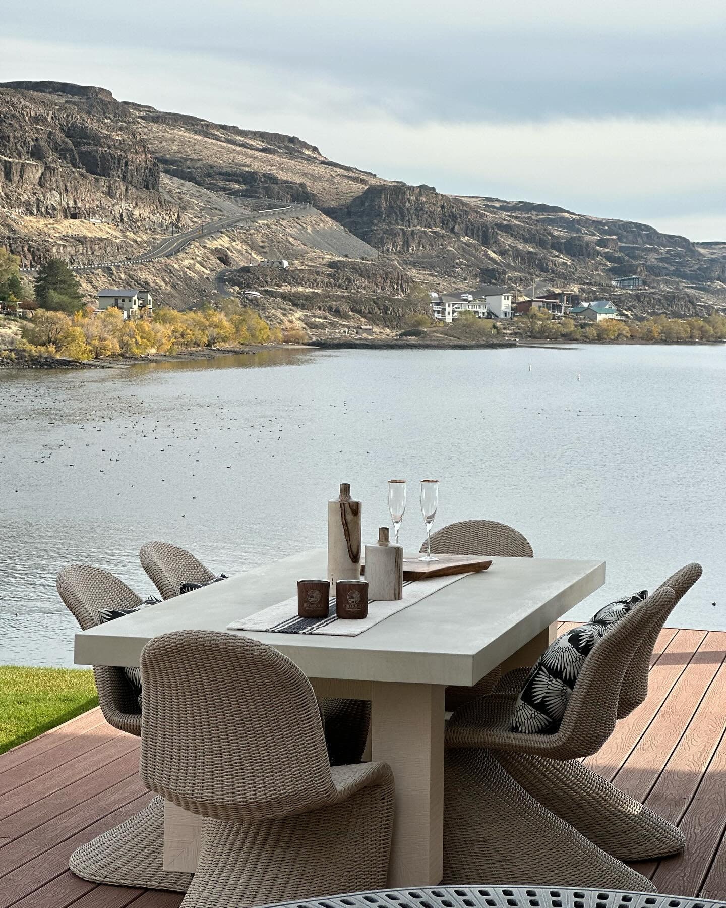 Custom Concrete Table Top | Chunky Wood Base With Casters | Dining ...