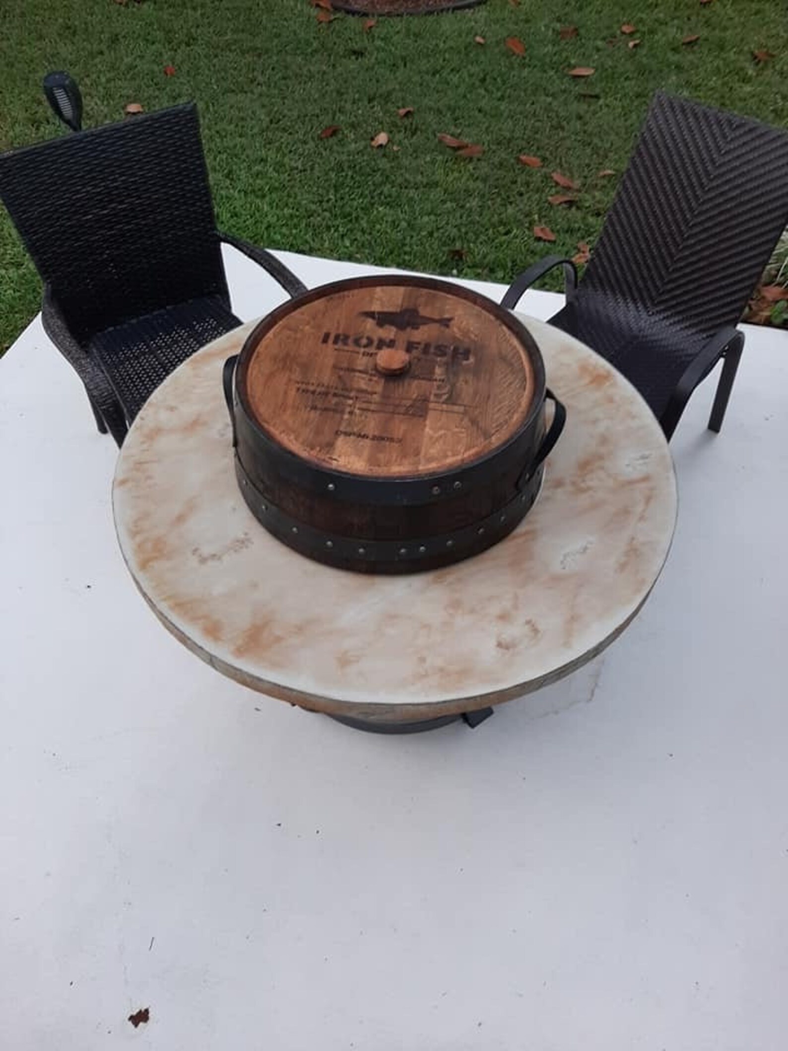 Concrete Fire Pit Barrel Fire Pit Gas Fire Pit - Etsy
