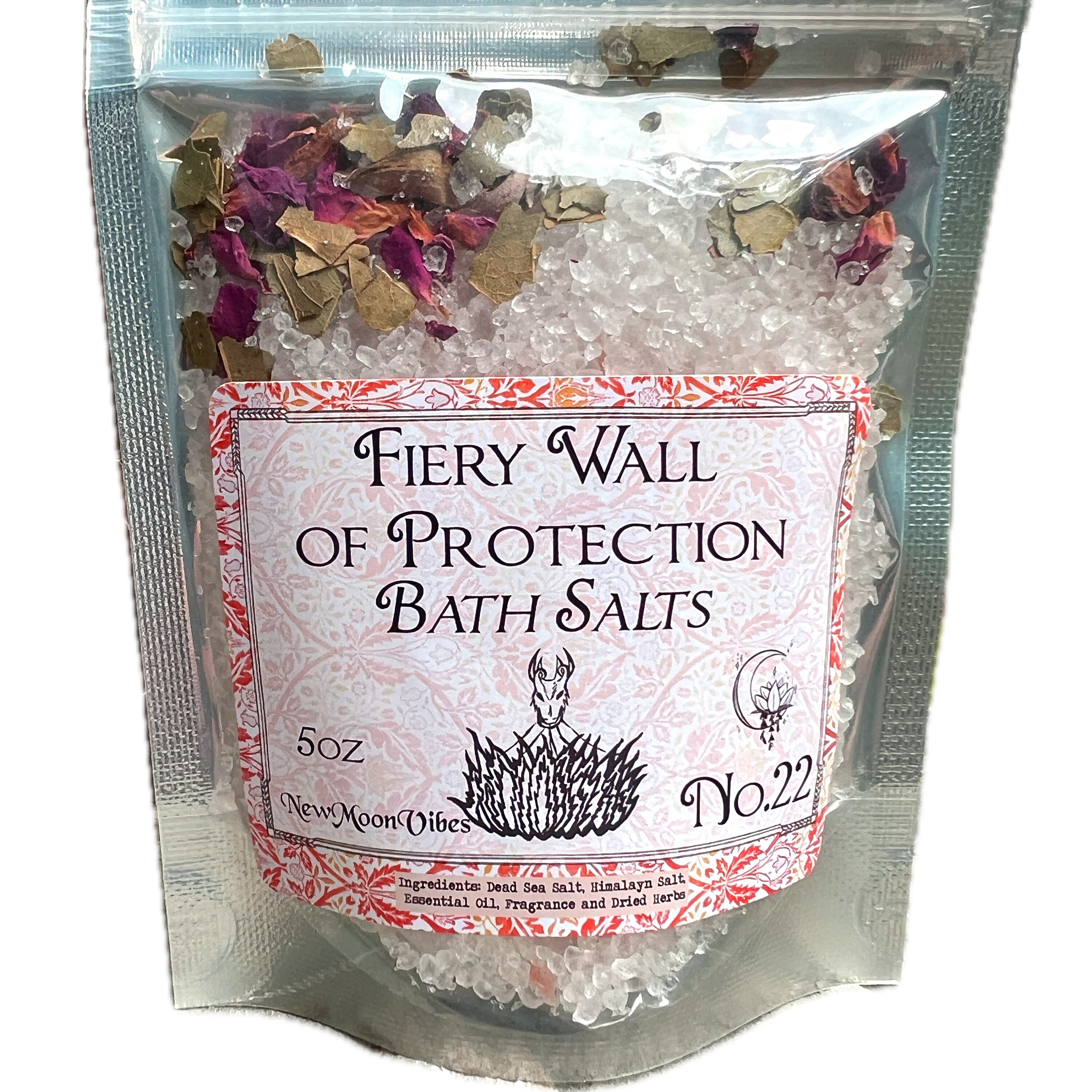 Fiery Wall of Protection Bath Salts Real Herbs Powerful Spiritual ...