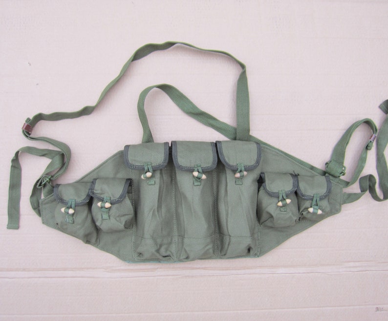 Genuine Chinese Army AK Chest Rig / Chicom PLA / Vietnam Bandolier Mag ...