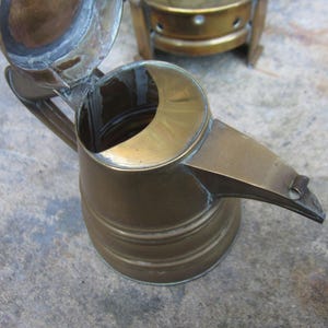 Vintage Kenyan Brass Coffee Pot Dallah Set / African Travelling Kettle ...