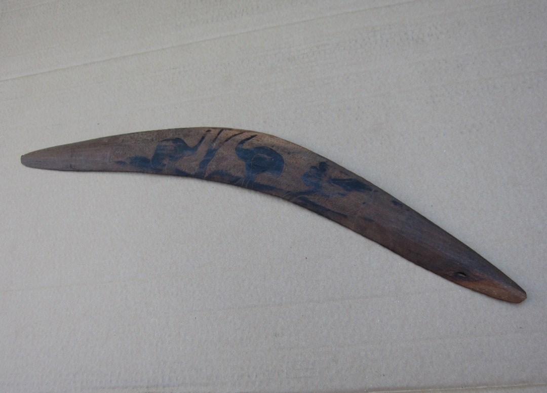 Vintage Aboriginal Boomerang / Handcarved / Antique Mulga Wood ...