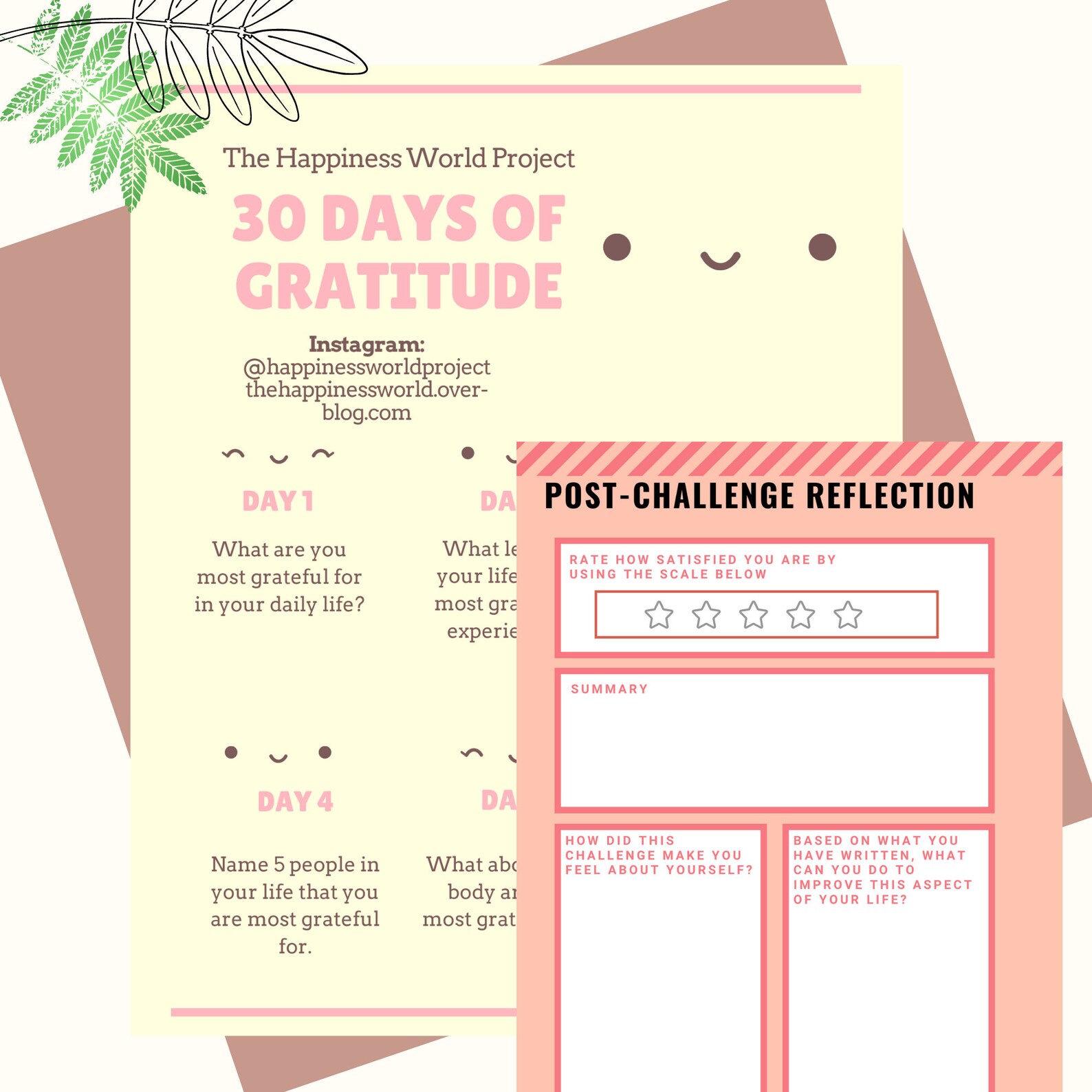 Gratitude Journal Challenge Mental Health Digital Notebook Emotional ...
