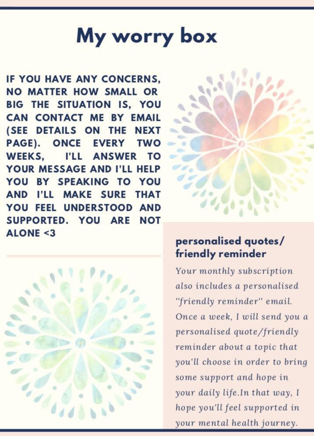 My Worry Box | Mental Health | Personalised Quotes - Etsy