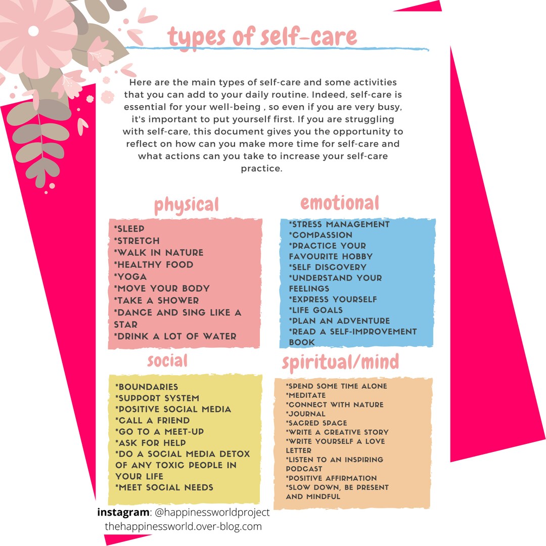 Self Care Digital Journal | Mental Health - Etsy